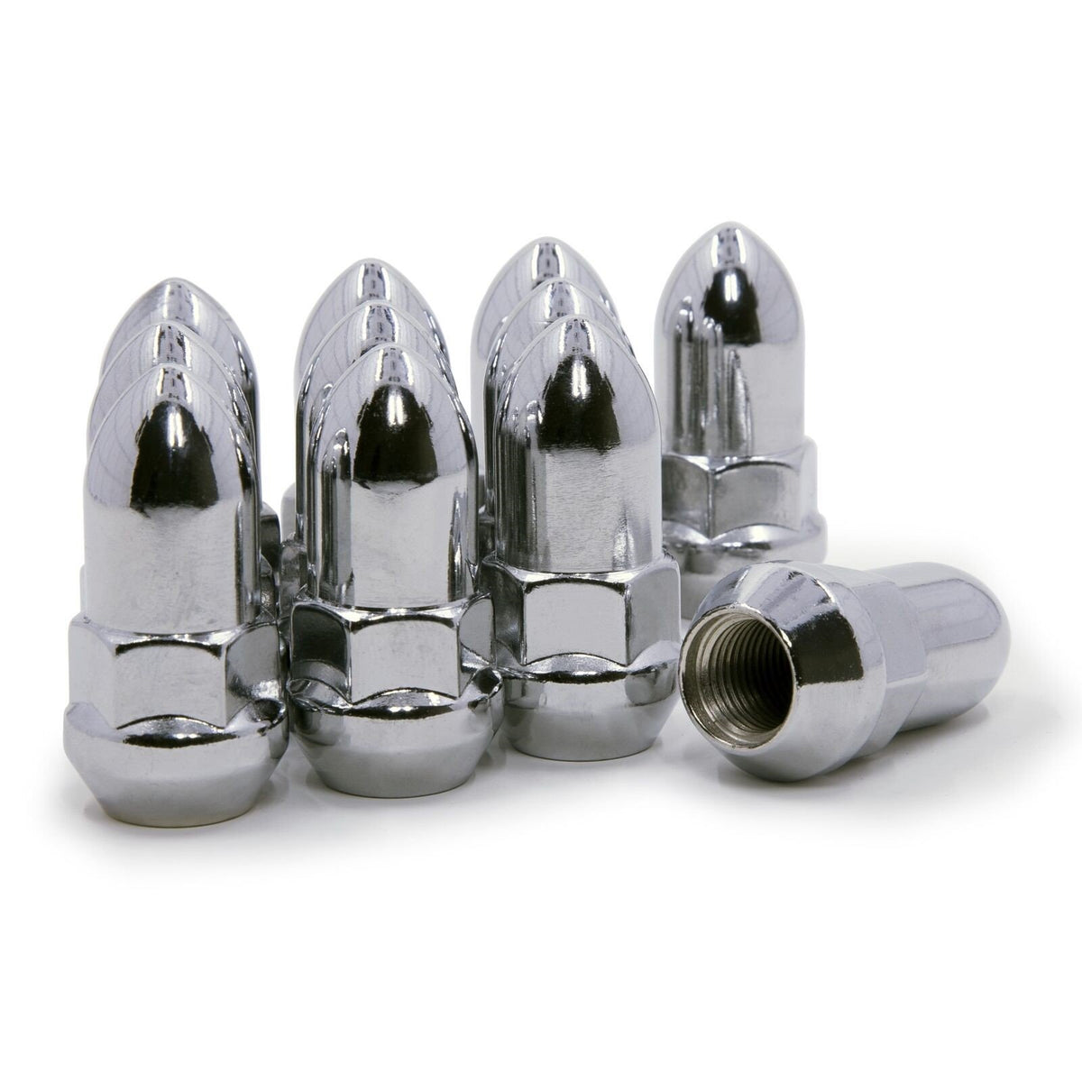 Bullet Bulge Acorn Lug Nuts 7/16-20 Chrome 3/4" Hex | Lug Nut Guys