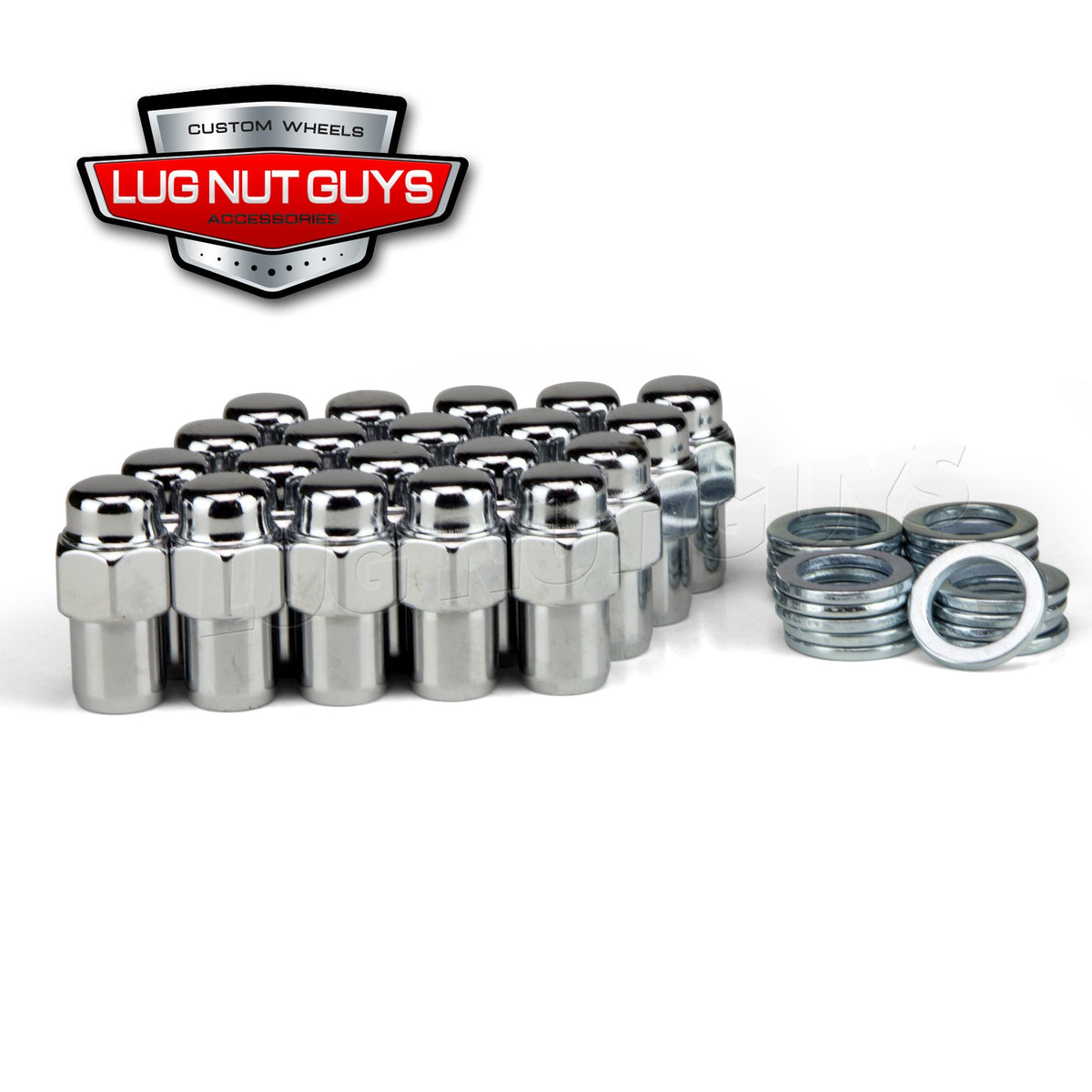 Standard Mag Lug Nut 12x1.5 Round Top .75" Shank, Zinc Washer | Lug Nu ...