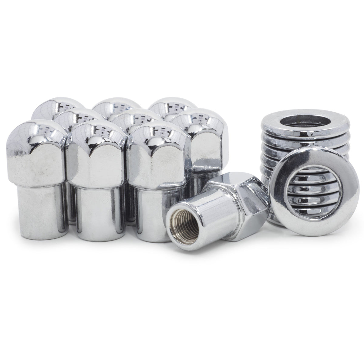 7/16-20 Mag Wheel Lug Nuts and Stainless Cragar Washers | Lug Nut Guys